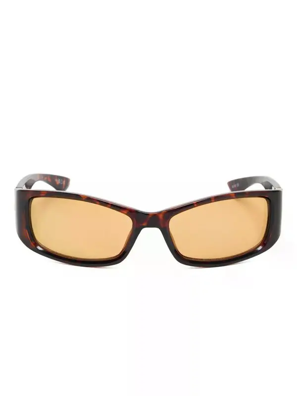 Le Specs Du Jour Rectangle-frame Sunglasses - Brown