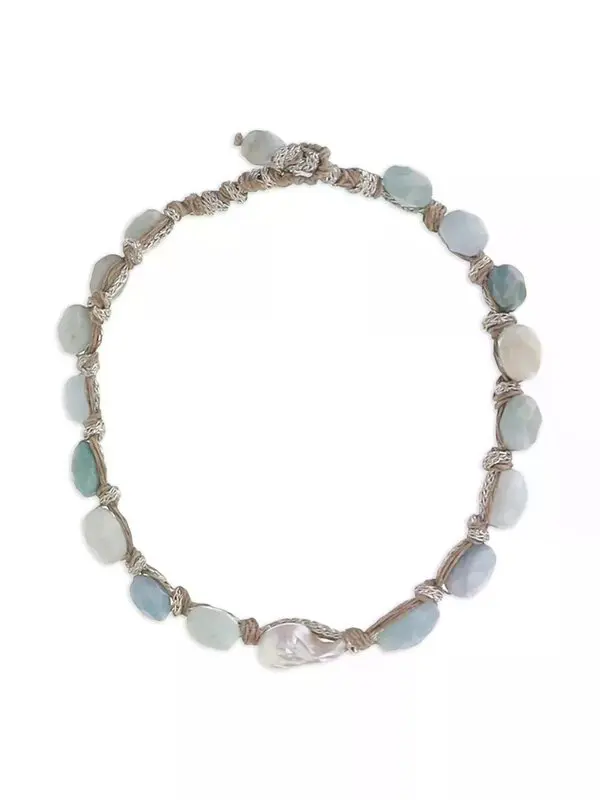 MELA Embellished Knot Necklace - Neutrals