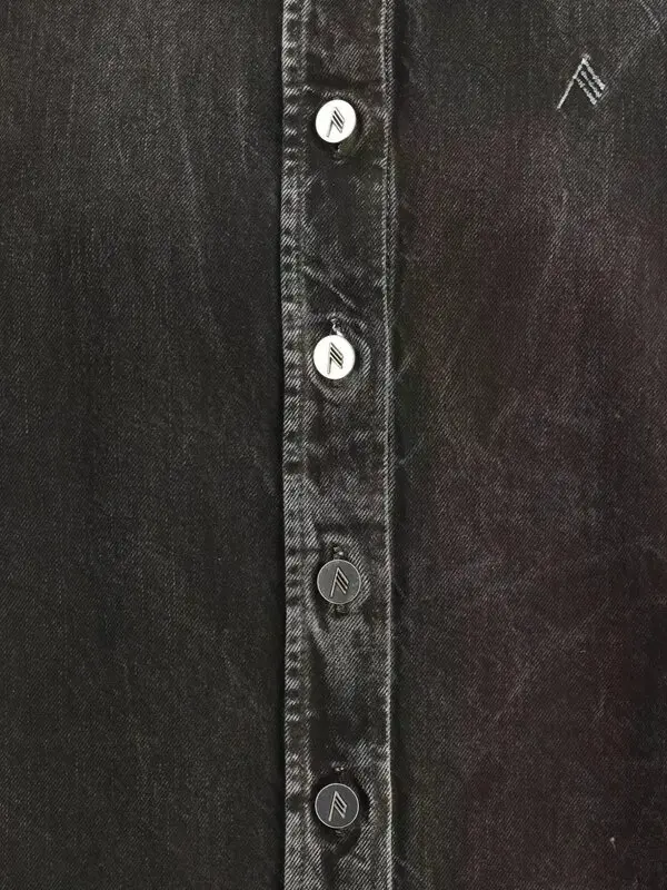 Attico Asymmetric Long-sleeve Denim Shirt