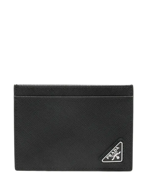Prada Logo-plaque Card Holder - Black