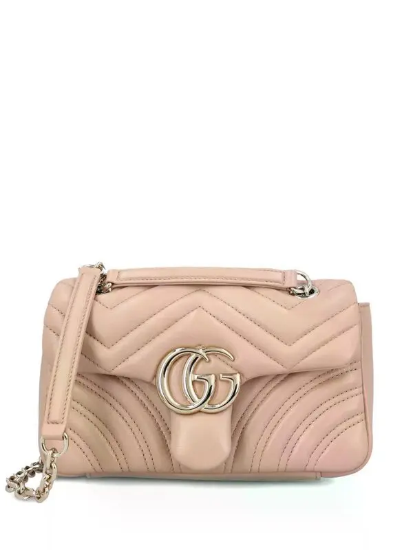 Gucci Chevron Gg Lambskin Shoulder Bag