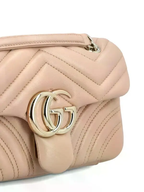 Gucci Chevron Gg Lambskin Shoulder Bag