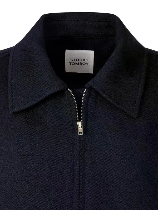 STUDIO TOMBOY Zip-up Wool Jacket - Blue