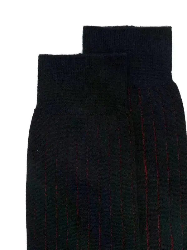 ALTO MILANO Striped Detail Knee High Socks