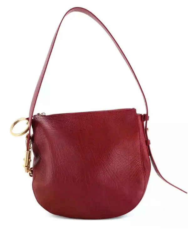 Burberry Knight Leather Small Shoulder Bag - Red