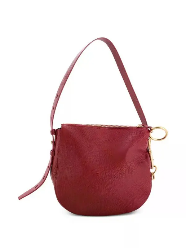 Burberry Knight Leather Small Shoulder Bag - Red