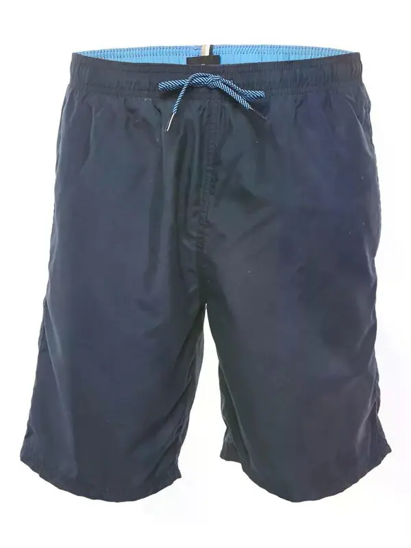 BOSS Elasticated-waistband Swim Shorts - Blue