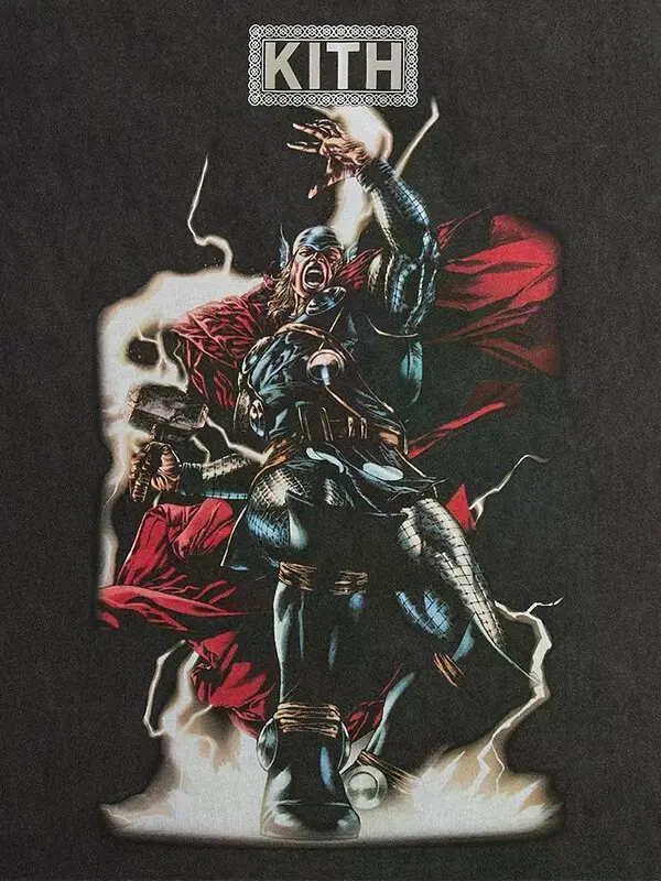 Kith X Marvel Thor-graphic T-shirt - Black