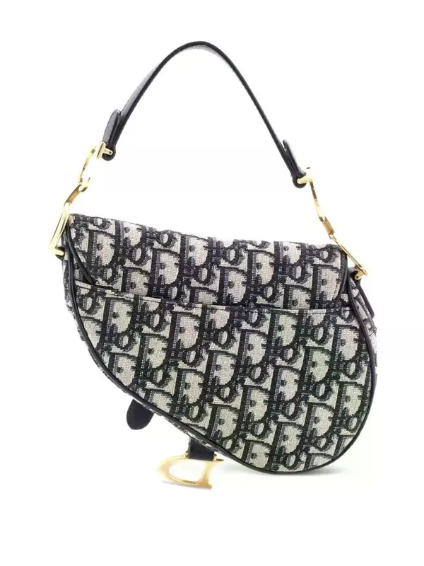 Dior Saddle Handbag Oblique Canvas Mini Shoulder Bag - Blue