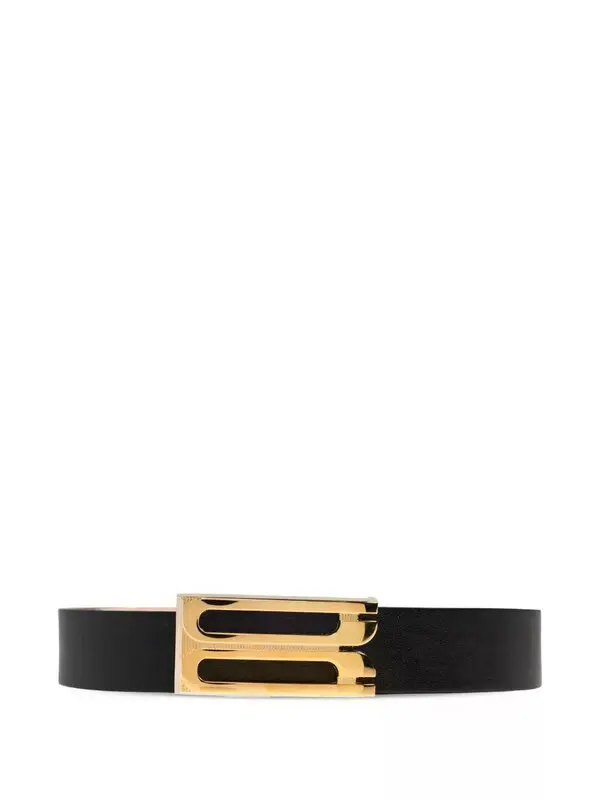 Victoria Beckham Logo Buckle Belt - Black