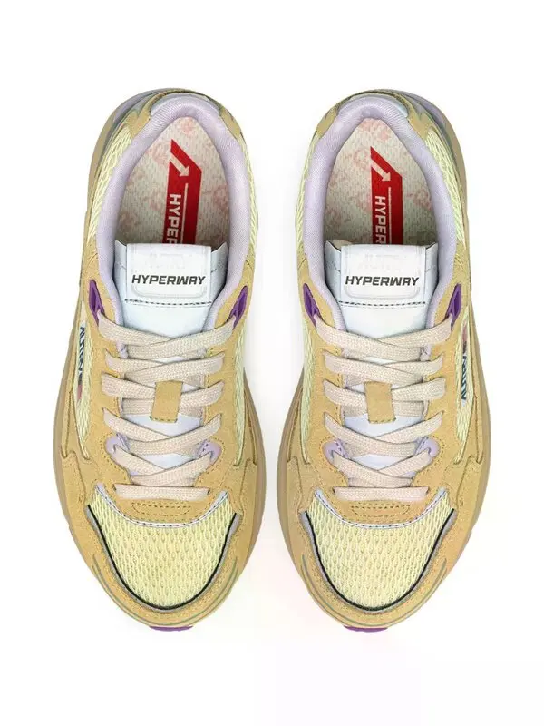 AUTRY Logo-patch Lace-up Sneakers - Neutrals