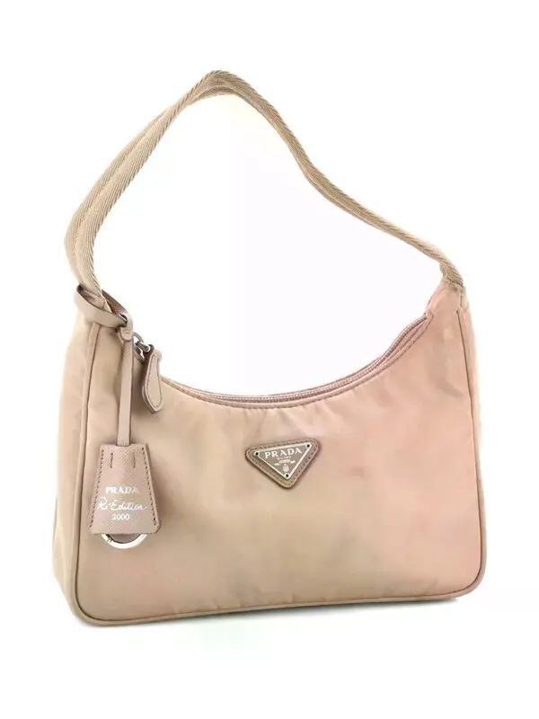 Prada Re-edition 2000 Tessuto Mini Hobo Bag - Neutrals