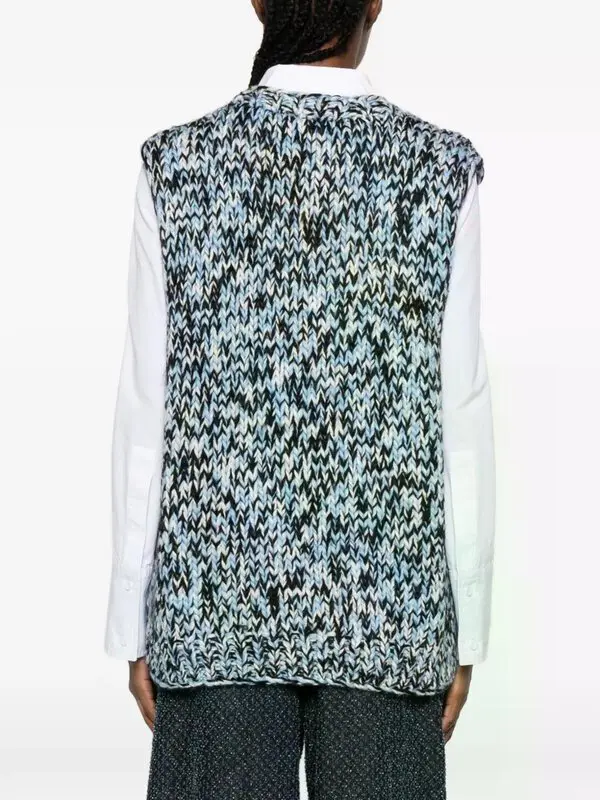 GANNI Patterned Knitted Vest