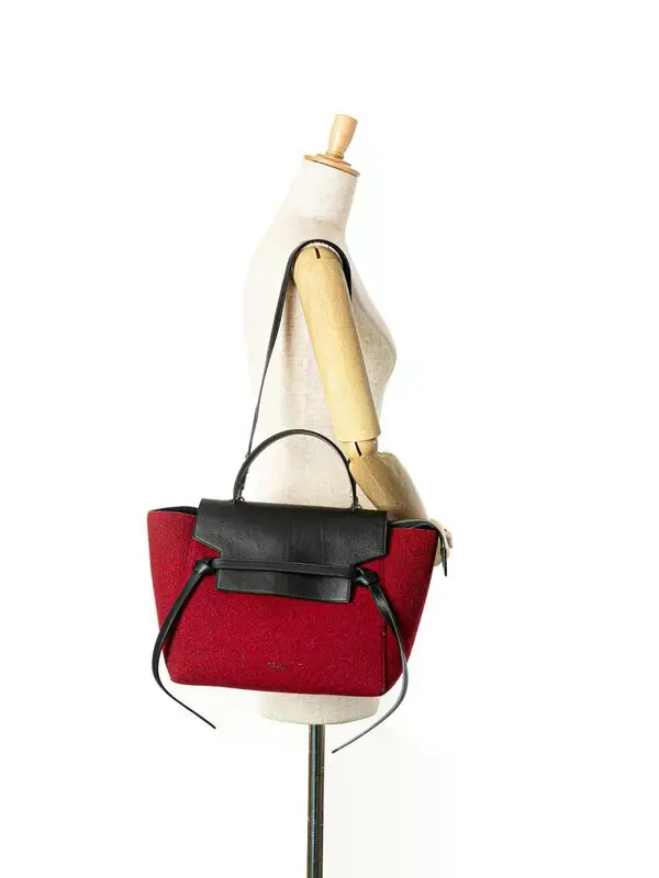Celine 2016 Mini Belt Satchel - Red