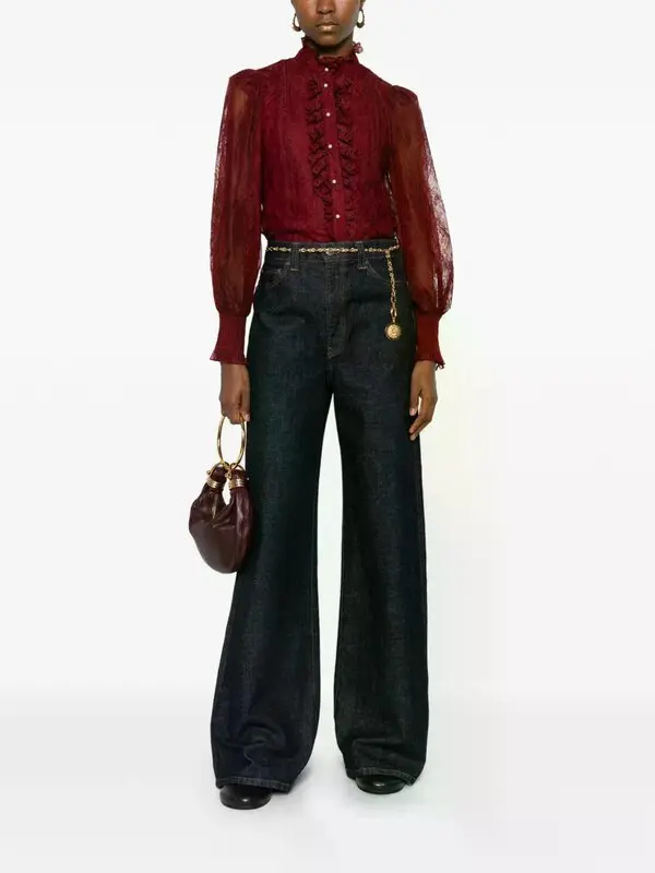 Alice + Olivia Lace-detail Blouse