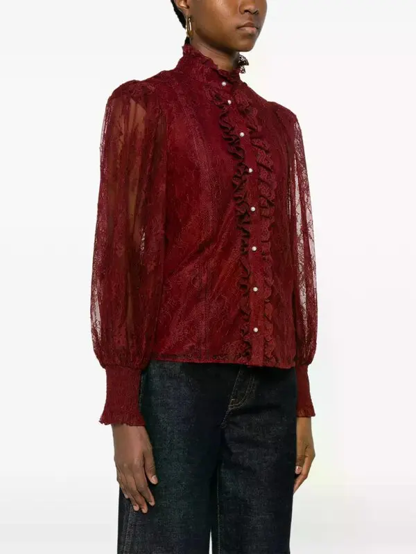 Alice + Olivia Lace-detail Blouse