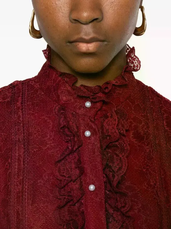 Alice + Olivia Lace-detail Blouse