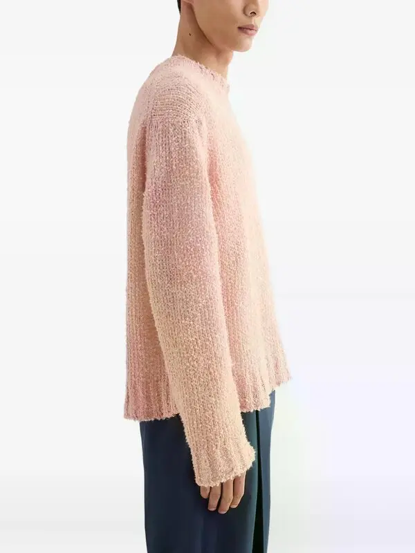JIL SANDER Chunky Linen Crew Neck Sweater
