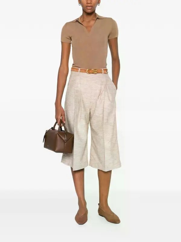 Max Mara V-neck Ribbed Knit Top