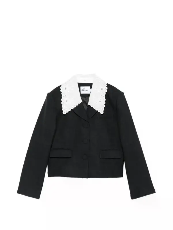 SELF-PORTRAIT Embroidered-collar Jacket