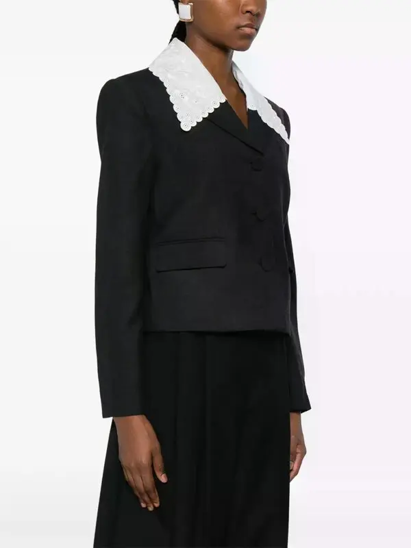 SELF-PORTRAIT Embroidered-collar Jacket