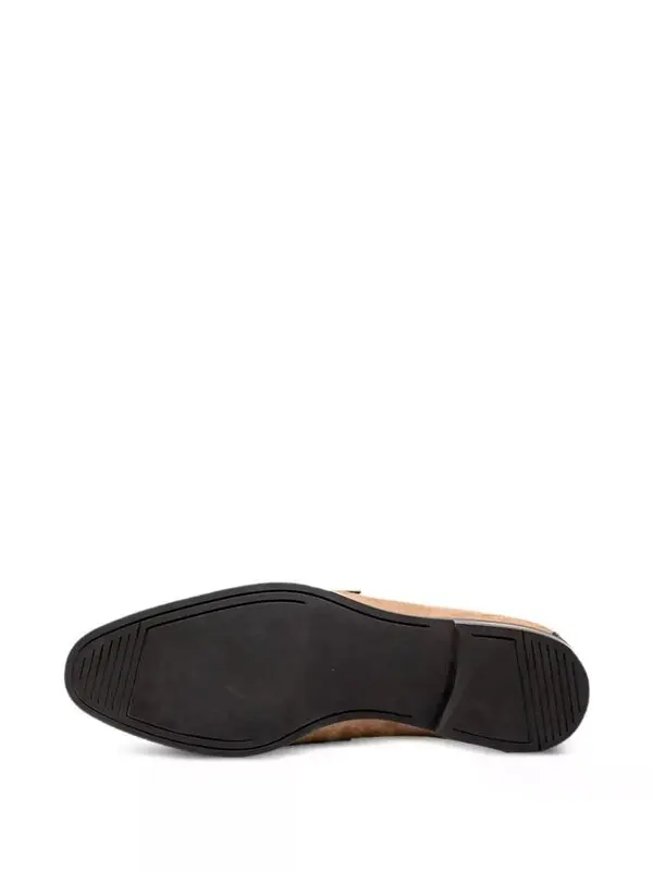 POCHE PARIS Buckle Strap Loafers - Brown