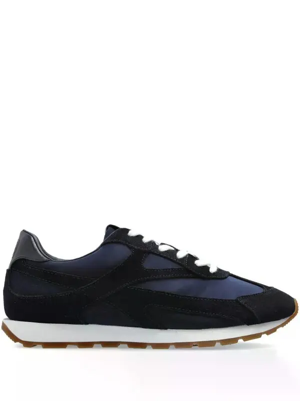 ANINE BING Panelled Suede Lace-up Sneakers - Blue