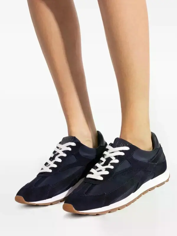 ANINE BING Panelled Suede Lace-up Sneakers - Blue