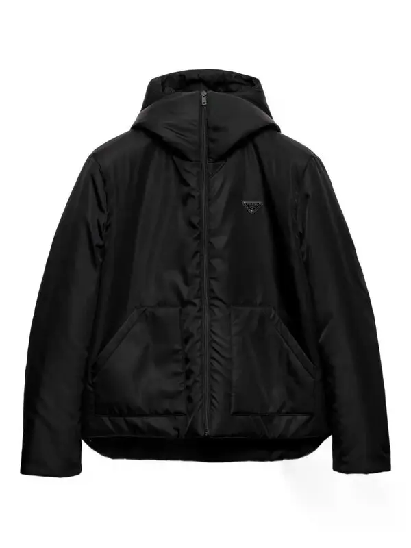 Prada Hooded Patch-pocket Jacket - Black