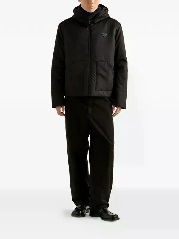 Prada Hooded Patch-pocket Jacket - Black