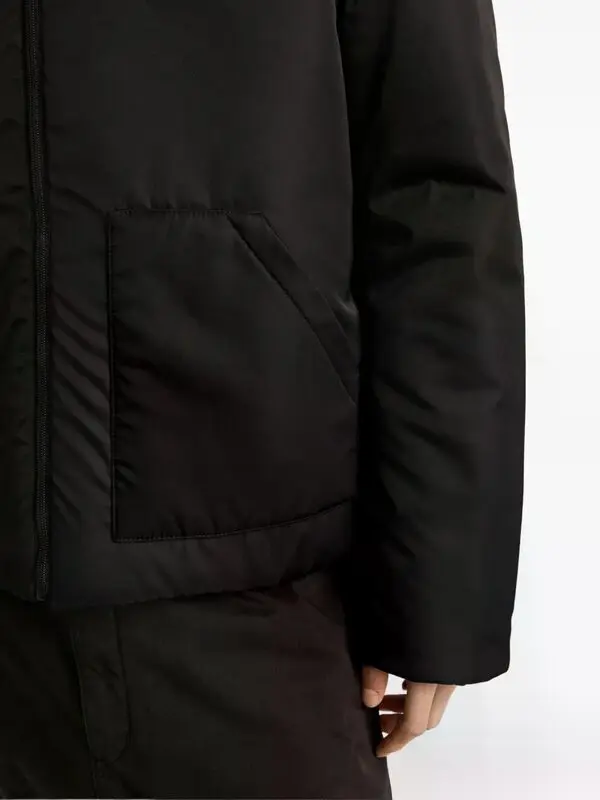 Prada Hooded Patch-pocket Jacket - Black