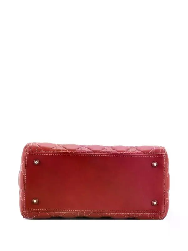 Dior Lady Bag Cannage Quilt Gradient Lambskin Medium Satchel - Pink