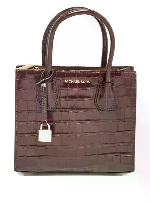 Michael Kors Mini Mercer Croc-embossed Tote Bag - Red