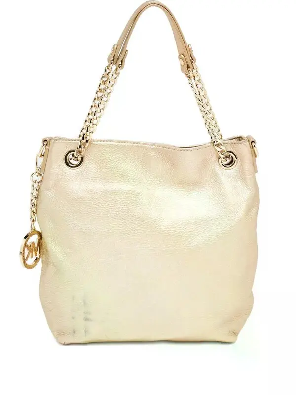 Michael Kors Laminated Leather Tote Bag - Gold