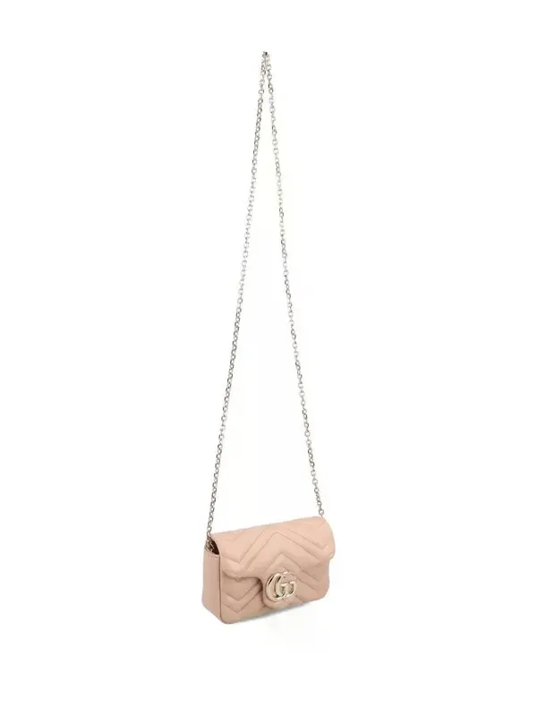 Gucci Chevron Logo Calfskin Shoulder Bag