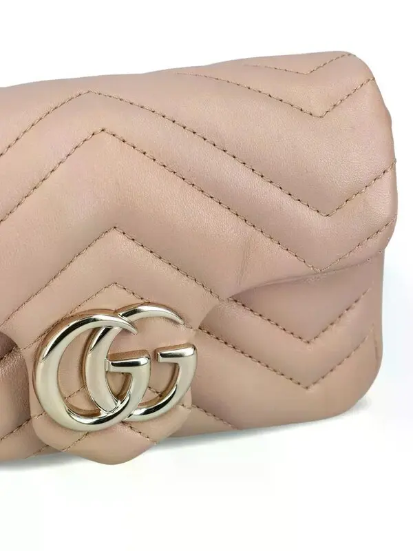 Gucci Chevron Logo Calfskin Shoulder Bag