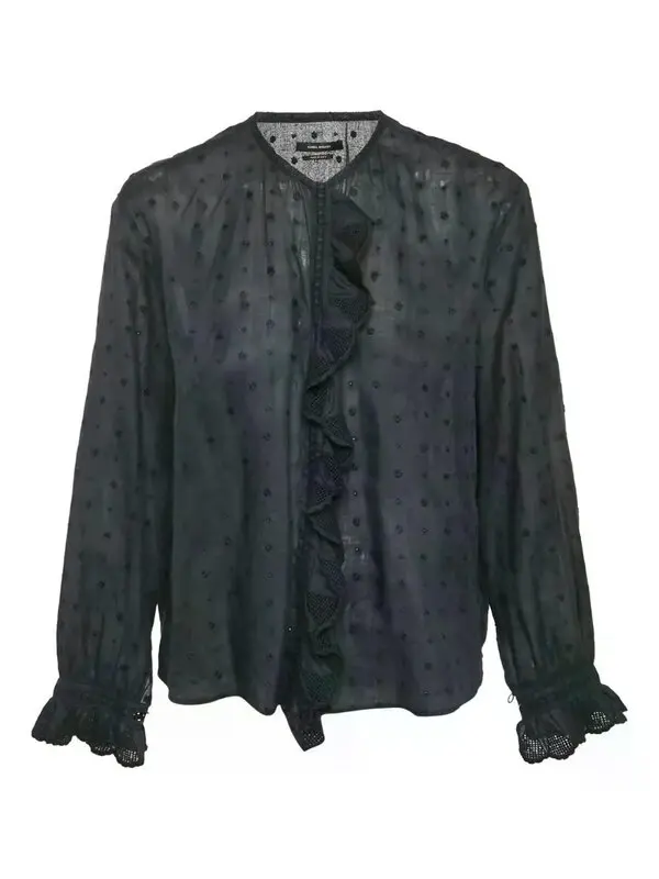 Isabel Marant Étoile Embroidered Ramie Blouse