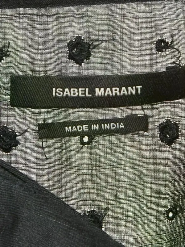 Isabel Marant Étoile Embroidered Ramie Blouse