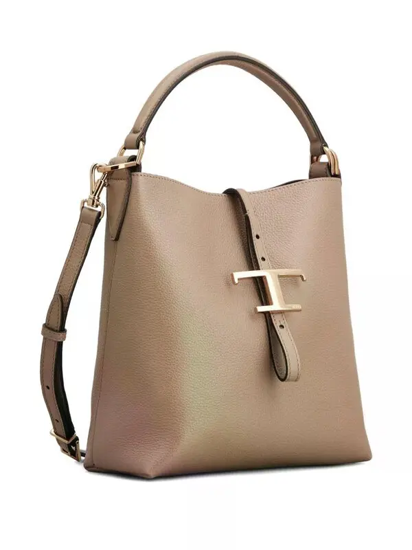 TOD'S T Timeless Mini Bucket Bag - Brown