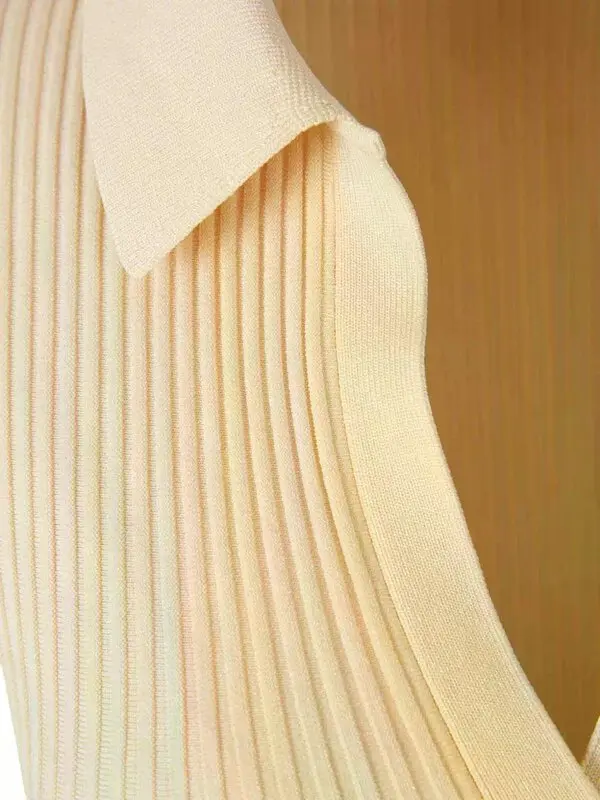 Simkhai Pleated Collared Dress