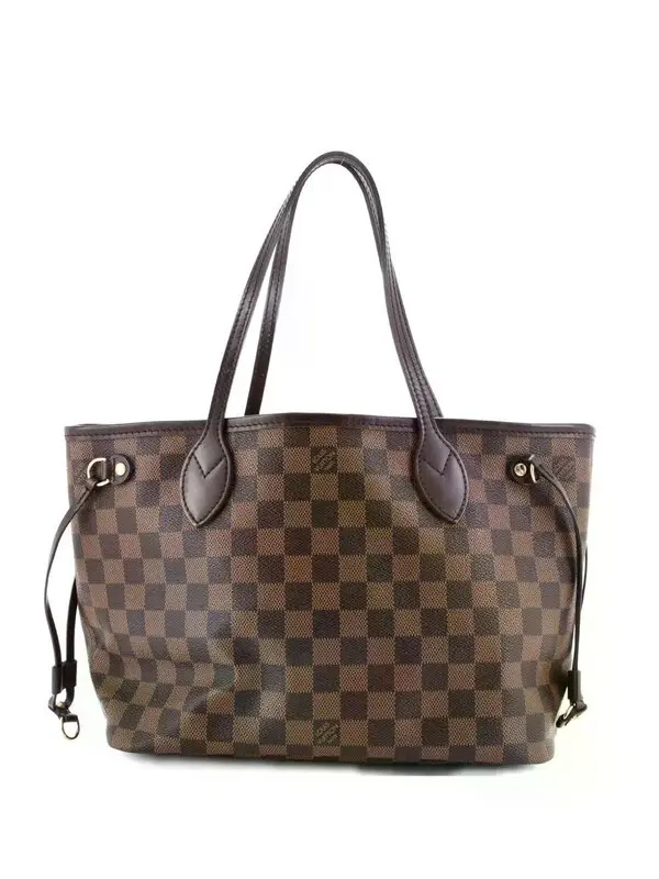 LOUIS VUITTON Neverfull Damier Pm Tote Bag - Brown