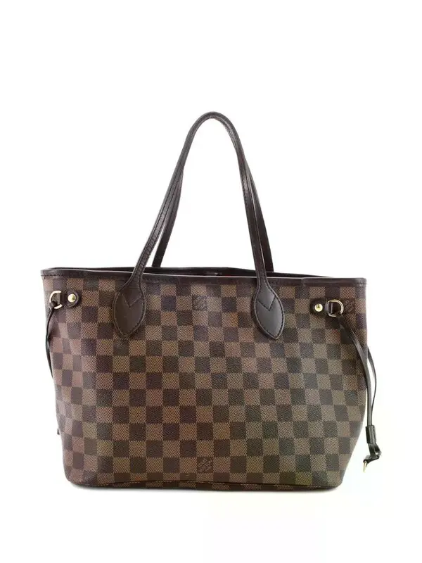LOUIS VUITTON Neverfull Damier Pm Tote Bag - Brown