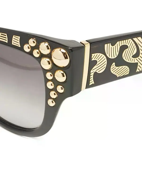 Anna-Karin Karlsson 2010s Cat-eye Sunglasses With Gold-tone Embellishments