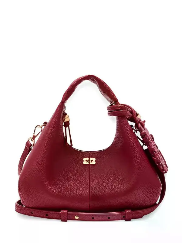 GANNI Logo-plaque Tote Bag - Red