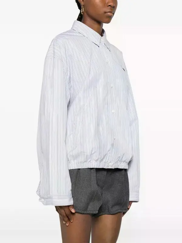 Miu Miu Striped Button-up Bomber Jacket