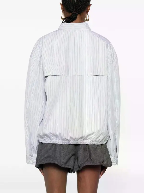 Miu Miu Striped Button-up Bomber Jacket