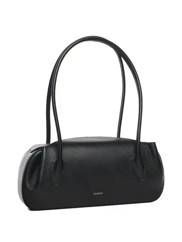 Yuzefi Mini Oyster Leather Shoulder Bag - Black