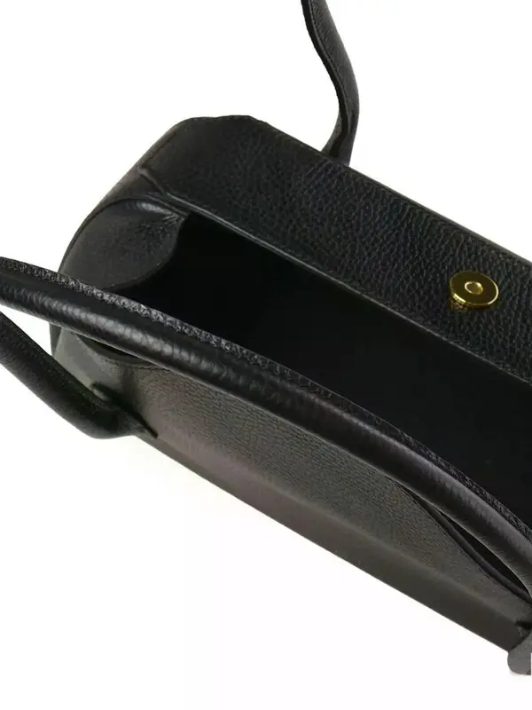 Yuzefi Mini Oyster Leather Shoulder Bag - Black