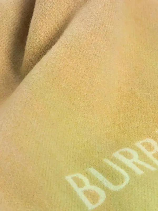 Burberry Logo-crest Fringed-hem Scarf