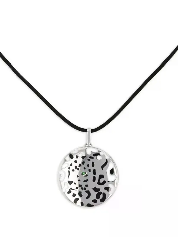 Cartier 18kt White Gold Panthère Necklace With Tsavorite - Silver